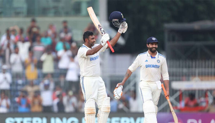 കരിയറിലെ ആറാം സെഞ്ച്വറിയുമായി അശ്വിന്‍; ഇന്ത്യയെ കൈപിടിച്ചുയര്‍ത്തി ജഡേജയുമായി തകര്‍പ്പന് ...