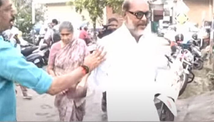 സാമാന്യ മര്യാദയ്ക്ക് ഷേക്ക്ഹാന്‍ഡ് കൊടുക്കാനും ജാട! ബൂത്തില്‍ വച്ച് കൃഷ്ണകുമാര്‍ ചുമലില്‍ തട്ടി ...