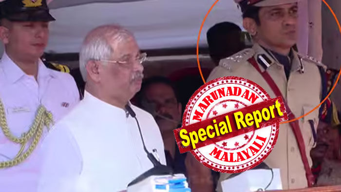 വിവിധ സേനാ വിഭാഗങ്ങളുടെ സല്യൂട്ട് സ്വീകരിച്ച ശേഷം ഗവര്‍ണര് ...