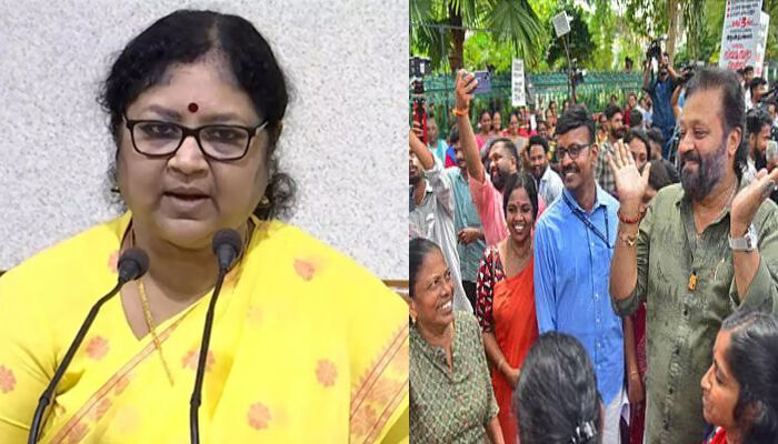 കേന്ദ്രമന്ത്രി സുരേഷ് ഗോപി വന്നപ്പോള്‍ 'മണിമുറ്റത്താവണി പന്തല്‍' പാട്ട് പാടി; അവര്‍ക്ക് കേന്ദ്ര ...